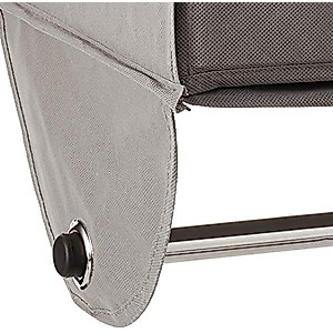 HOMZ Clothes Bar and Drawer, Grey 2 Shelf Hanging Closet Organizer (3817402)