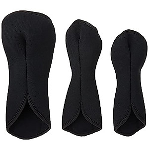Stealth Set of 3 Golf Club Headcovers for Drivers - Black