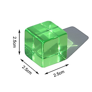 Candywood Rainbow Acrylic Gem Cubes Blocks Children Educational Sensory Training Crystal Toys Baby Learn Color Light Shadow Stacking Toys (10-Pcs)