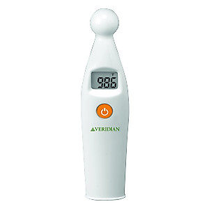 Veridian Healthcare Temple Thermometer | Infrared Measurements | Fast 6-Second Readout | Fever Alert | Backlit Display | Programmable Timer | 1-Year Warranty