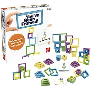 ROO GAMES You’ve Been Framed! - Fast-Paced Stacking and Building Game - For Ages 8+ - Match the Pattern, Slap the Card, Win!