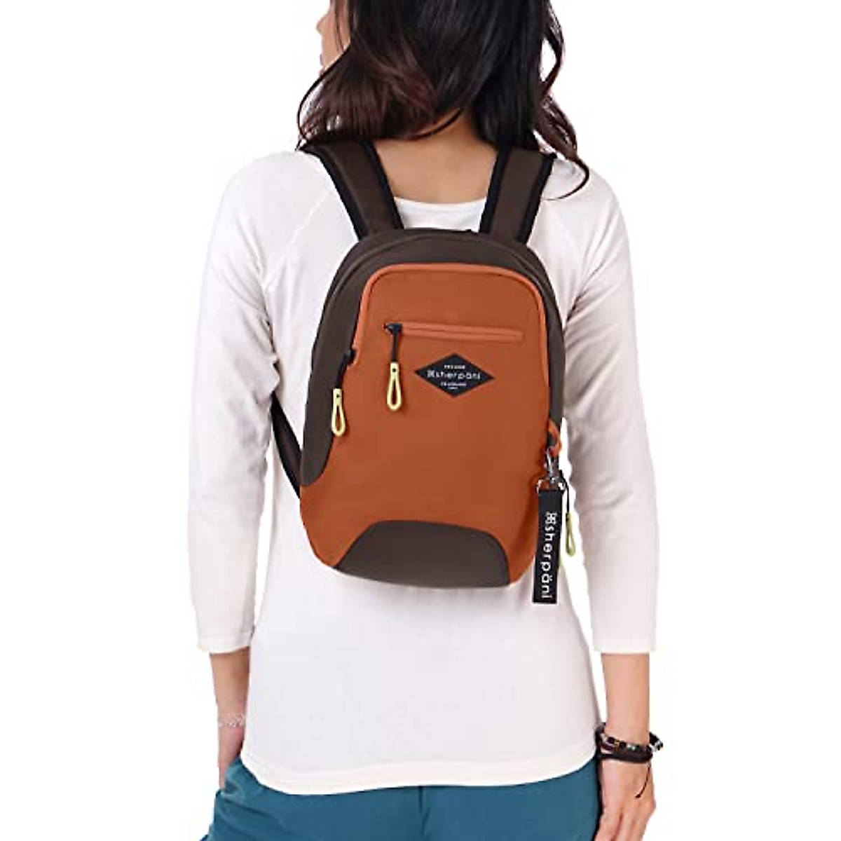 Sherpani Vespa, Mini Backpack for Women, Backpack Purse for Women, RFID Protection, Fits 10 Inch Tablet (Clay)