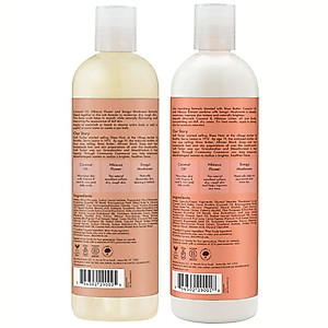 Shea Moisture Body Wash and Shea Moisture Lotion - Coconut & Hibiscus Body Wash & Coconut Lotion for Dry Skin with Songyi Mushroom, 13 Fl Oz Ea (2 Piece Set)