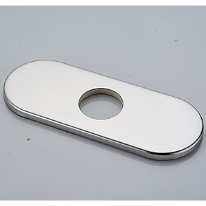 Greenspring 6 Inch Bathroom Vessel Vanity Sink Faucet 4" Hole Cover Deck Plate Escutcheon Chrome