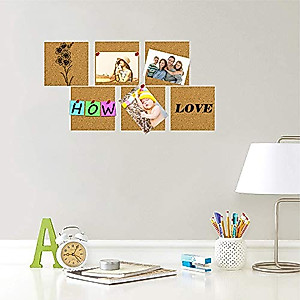 60Pcs Self Adhesive Cork Squares, MOTASOM 4 x 4 Inch Strong Cork Adhesive Sheets, Reusable Cork Board Cork Backing Sheets, Mini Wall Cork Tiles Mat for Coasters and DIY Crafts