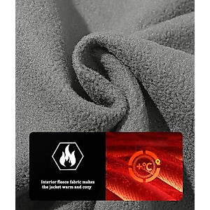 Mens Waterproof Jacket Mens Winter Coat Windproof Jacket Tactical Jackets Rain Jacket Winter Jacket Softshell Jacket for Men Grey XL