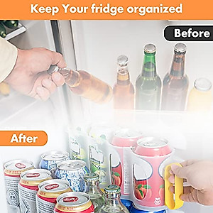 Portable Soda Can Organizer for Camping/Fridge Drink Organizer,6 x 4 Beverage Soda Can Storage Holder Beer Can Racks,Beverage Holder for Outdoor Camping Kitchen Can Organizer