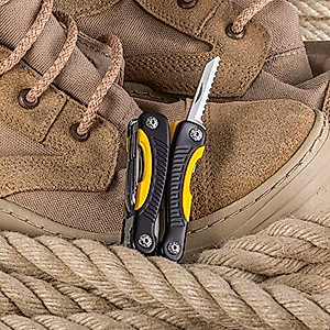 Bundle of 2 Items - Mini Multitool Knife 12 in 1 - Small Pocket Multi Tool with Knife and Pliers - Best Pocket Knife for Urban Work Hobby Unboxing - Stocking Stuffers for Men - Gift for Men and Women