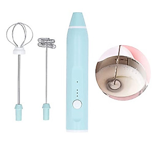 Handheld Foam Maker Powerful Milk Frother Automatic Cream Blender with 2 Eggbeater Heads Cordless Electric Milk Frothers for Coffee Cappuccino Latte Matcha Hot Chocolate (3#)