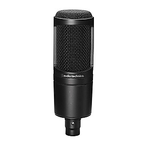 Audio Technica AT2020PK Studio Microphone with ATH-M20x, Boom - XLR Cable Streaming/Podcasting Pack and Spider Microphone Shockmount, Pop Filter