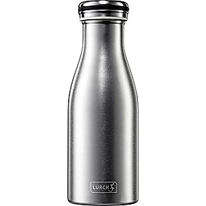 Lurch Germany Thermal Bottle for Hot and Cold Drinks Made of Double-Walled Stainless Steel (Sandblasted Stainless Steel, 11, oz. | 0.35l)