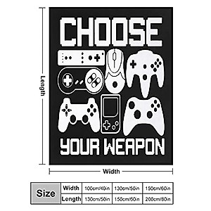 Gamer Gifts Throw Blanket Video Game Gaming Room Decor Funny Gaming Gifts for Men Boys Teen Girls