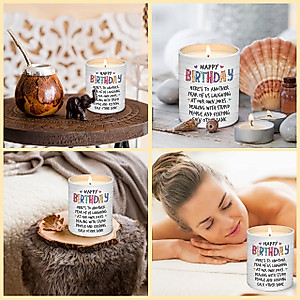 Birthday Gifts for Women Friendship - Gifts for Women Best Friend - Womens Birthday Gifts for Friend, Happy Birthday Gifts for Women, Gifts for Women Birthday Unique, Bestie Lavender Candle 10Oz
