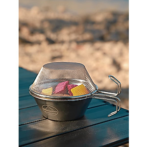 CAMPINGMOON 1pc Stainless Steel Camping Sierra Cup 310ml with 1pc Colander S-220/S-213
