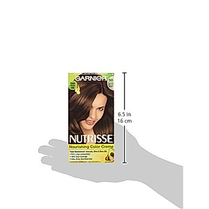 Garnier Nutrisse Nourishing Hair Color Creme, 50 Medium Natural Brown (Truffle) (Packaging May Vary)