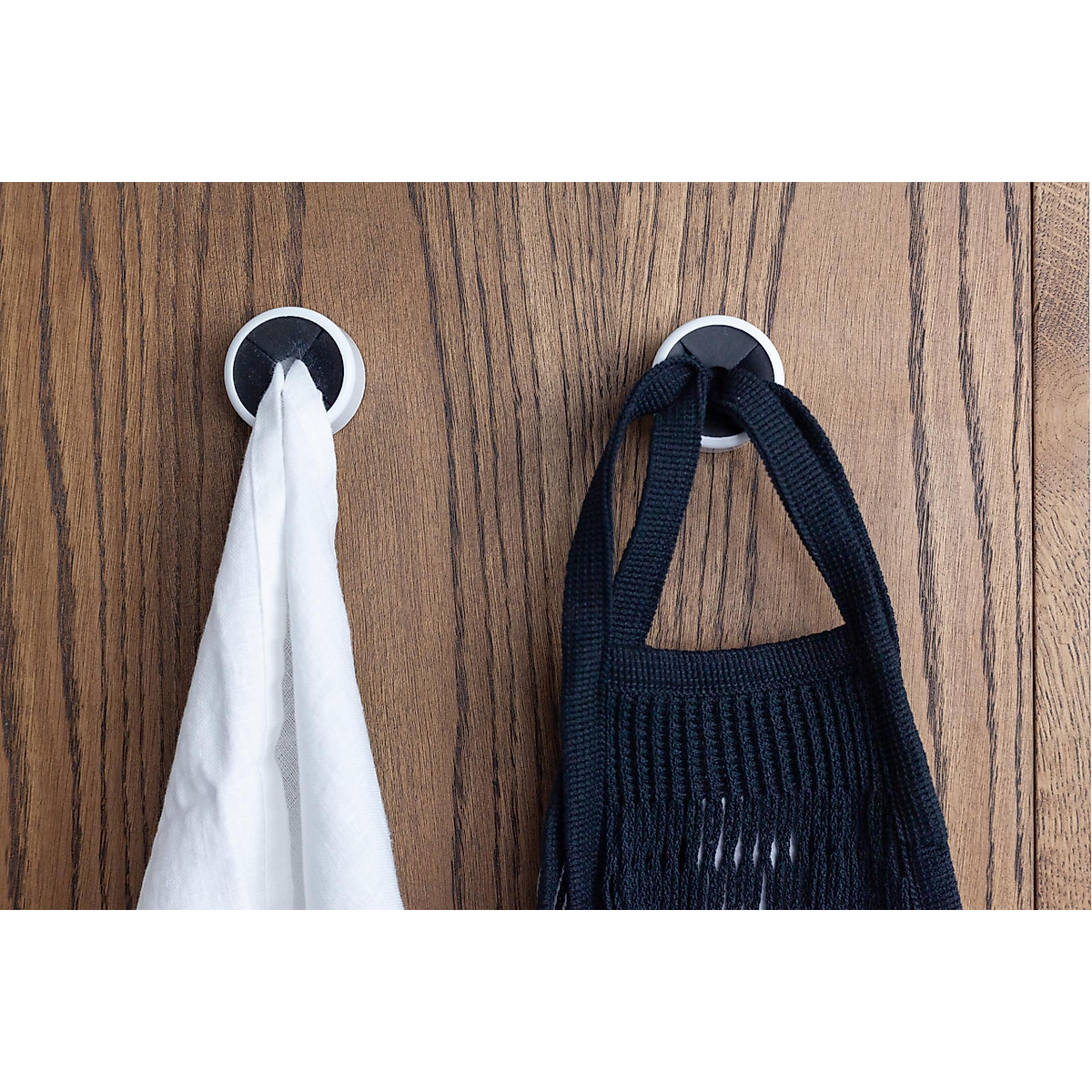 Original Kitchen Towel Holder/Hook with Adhesive to Hang Dish Towels, Tea Towels, Dishcloths, Rags and Hand Towels with a Push. Handy accessory for RV, Bathroom, Shower, Cabinets, Inside & Outside