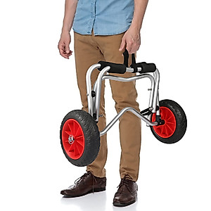 DC DICLASSE Kayak Carts Dolly, Universal Canoes Carrier Trolley with Solid Tires,Trailer Tote Trolley Transport SUP Cart with Ratchet Straps for Jon Boat Paddle Board Float Mats Outdoor Travel