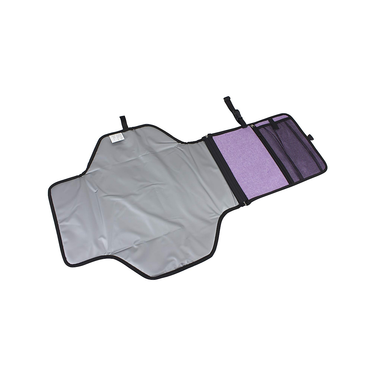 BODHI Baby Portable Water Resistant Diaper Changing Pad & Diaper Changing Kit Travel Bag Baby Station On The Go, Purple Chambray