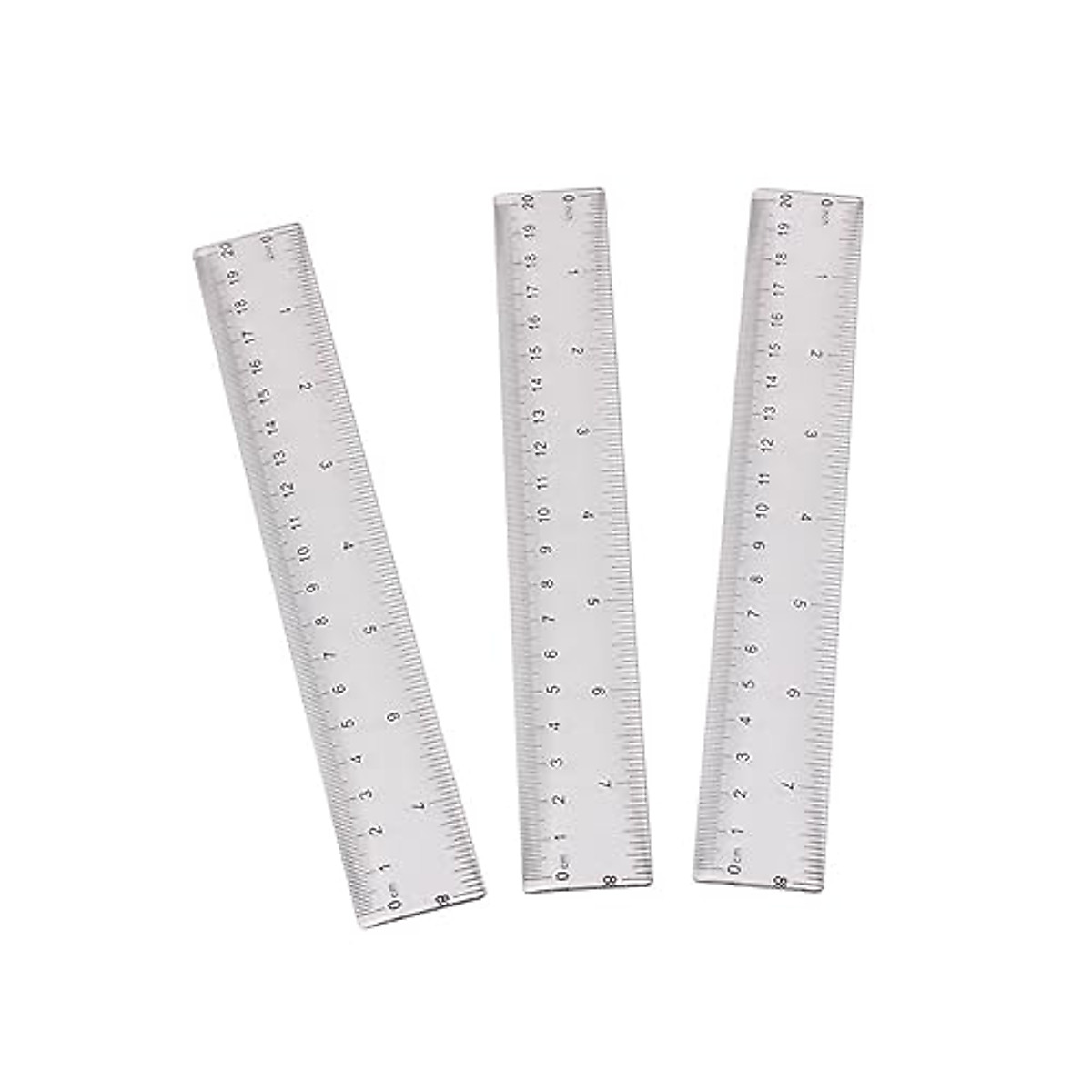 Plastic Measuring Ruler 16pcs graphing Ruler Clear Measuring Tools Stationery Ruler Ruler Tailor Ruler Stationery Precision Ruler Plastic rulers Clear Ruler Centimeter Ruler use