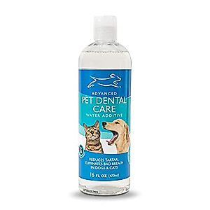 EBPP Advanced Pet Dental Care Water Additive - Premium Cat & Dog Dental Care and Dog Breath Freshener - No Brush Formula Tartar & Plaque Remover for Dogs Teeth