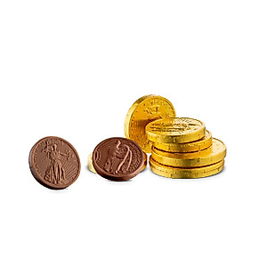 Madelaine Gold Chocolate Coins – St. Patrick’s Day Candy - Gold Foil Wrapped Milk Chocolate Coins Lucky Party Favors – Assorted Sizes 1/2 LB
