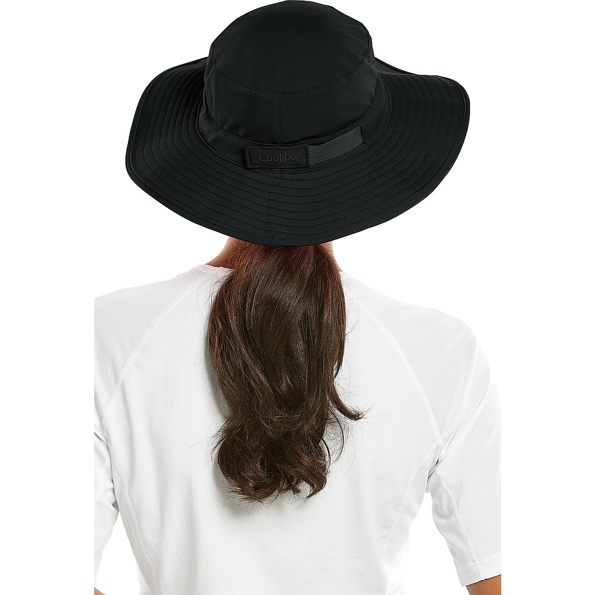 Coolibar UPF 50+ Women's Brittany Beach Hat - Sun Protective (One Size- Black)