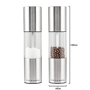 Cole & Mason Oslo PM/SM GS 180mm Clr S/Steel Precisio, 185 mm, Silver/Clear