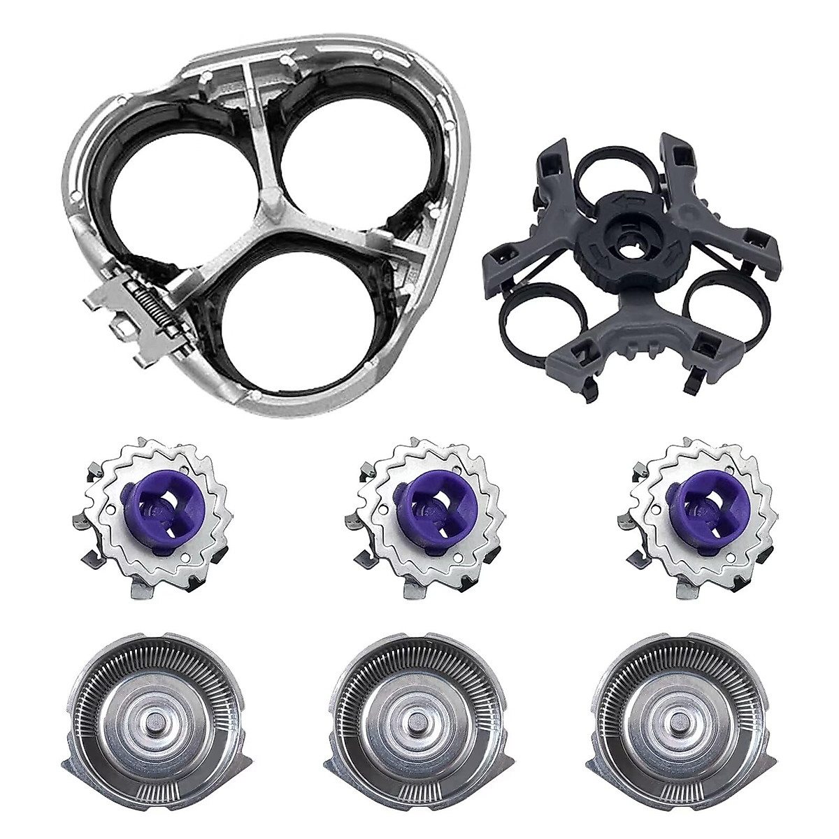 Full Set of Replacement Shaver Head for Philips Norelco AT830, AT875, AT880, AT895, AT920, AT921, AT940, PT870, PT920, PT925