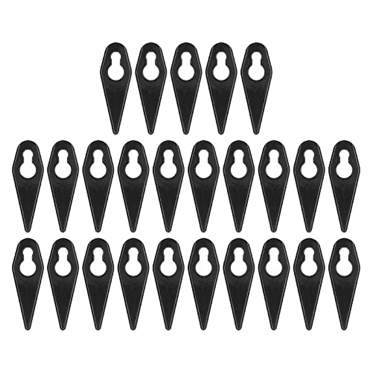 Plastic Trimming Blade, Easy to Install Good Stability Compact Size Wear Resistant Lawn Mower Replacement Blades Lightweight for Garden Devices (Black)