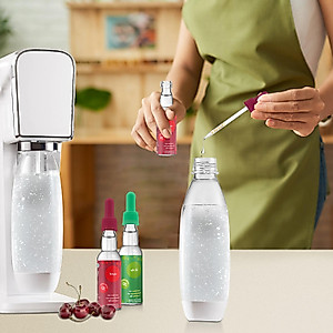 Glass Dropper Pipettes Compatible with SodaStream Bubly Bubbly Drops Flavors for Soda Stream Accessories (Colorful, 6Pcs)