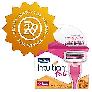 Schick Intuition f.a.b. Womens Bi-Directional Razor Refills, Pack of 3