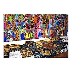 6 Random Fat Quarter Bundle/African Fabric/ 6 Quarter Pieces WB240