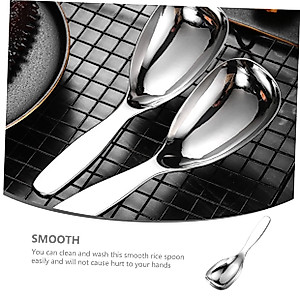 Mikinona Serving Spoon Serving Spoon Appetizer Spoons Metal Serving Spoons Stainless Steel Serving Utensils Non Stick Rice Scooper Potato Spoon Food Service Spoon Reusable Rice Spoon Potato