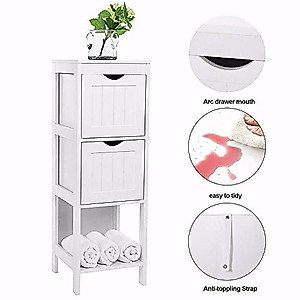 Nightstand Bedside Table Drawer Cabinet Adjustable 3 Tiers Bathroom Cabinet Modern Storage Organizer Floor Cabinet Bathroom Cabinet Storage Tower Dresser