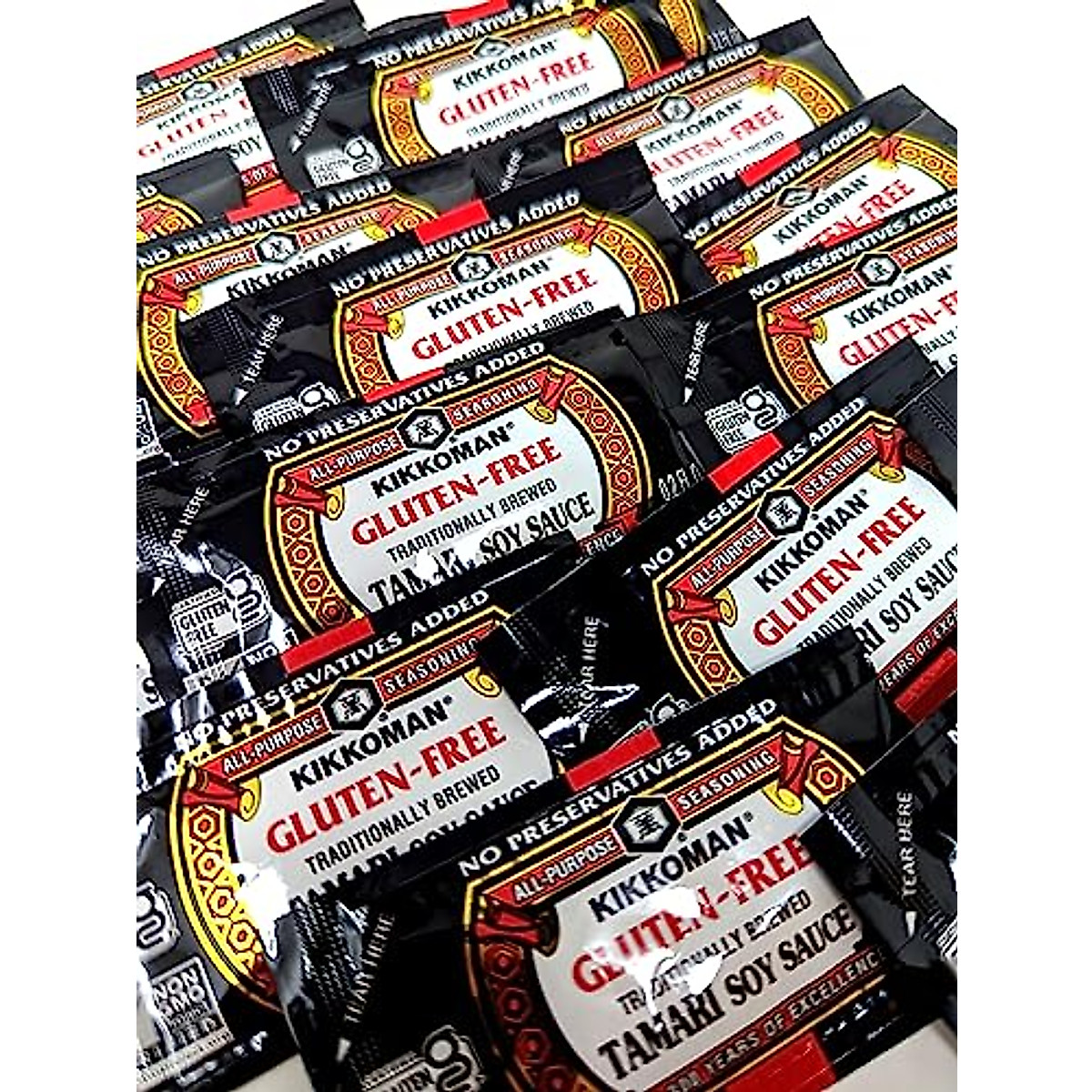 Kikkoman Preservative Free, Gluten Free, Tamari Soy Sauce 0.2oz Packets - 50 Count