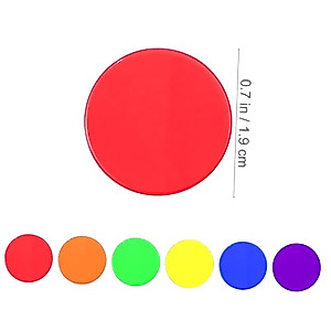 300pcs Plastic Tokens Bingo Chips Markers for Bingo Game Cards Game Accessories (Blue + Yellow + Green + Purple + Orange Each 50pcs)