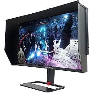 Sceptre 27 inch IPS 2K LED Monitor 2560x1440 QHD HDR400 HDMI DisplayPort up to 144Hz 1ms Height Adjustable Include Gaming Blinders Build-in Speakers, Machine Black (E278B-QPN168+)