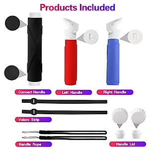 VR Game Handles Accessories,Dual/Long Handles Extension Grips for Meta/Oculus Quest 2, Comfortable Silicone Washable Multipurpose Handle for Playing Beat Saber Games