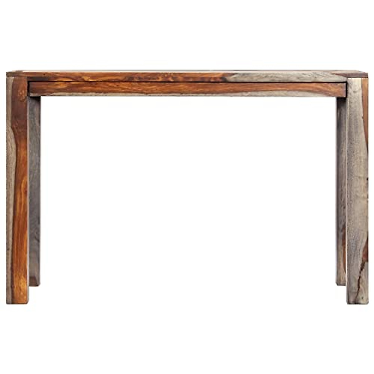 Tidyard Wooden Dining Table Sheesham Wood Dinner Table Gray for Kitchen, Dining Room, Cafe, Bar, Restaurant, Home Furniture 46.5 x 23.6 x 29.9 Inches (L x W x H)