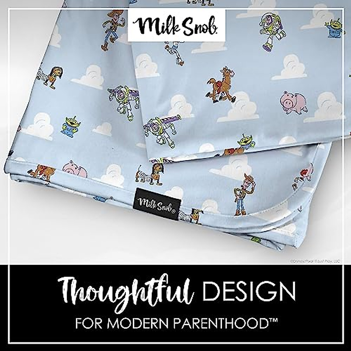 Milk Snob Disney Pixar Toy Story Baby Boy and Girl Swaddle Blanket, Soft Receiving, Security Bed and Play Blanket, Toddler and Infant Baby Bedding Registry and Shower Gifts, Newborn Essentials, 35x35