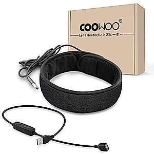 COOWOO Lens Heater Warmer Dew Heater Strip with Temperature Regulator for Universal Camera and Telescopes Lens Narrow Strip Version