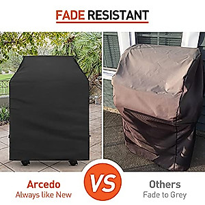 Arcedo Small Grill Cover 32 Inch, 2 Burner BBQ Gas Grill Cover, Heavy Duty Waterproof Outdoor Barbecue Cover with Handles, Fits Weber, Brinkmann, Char Broil, Holland and More Grills, Black