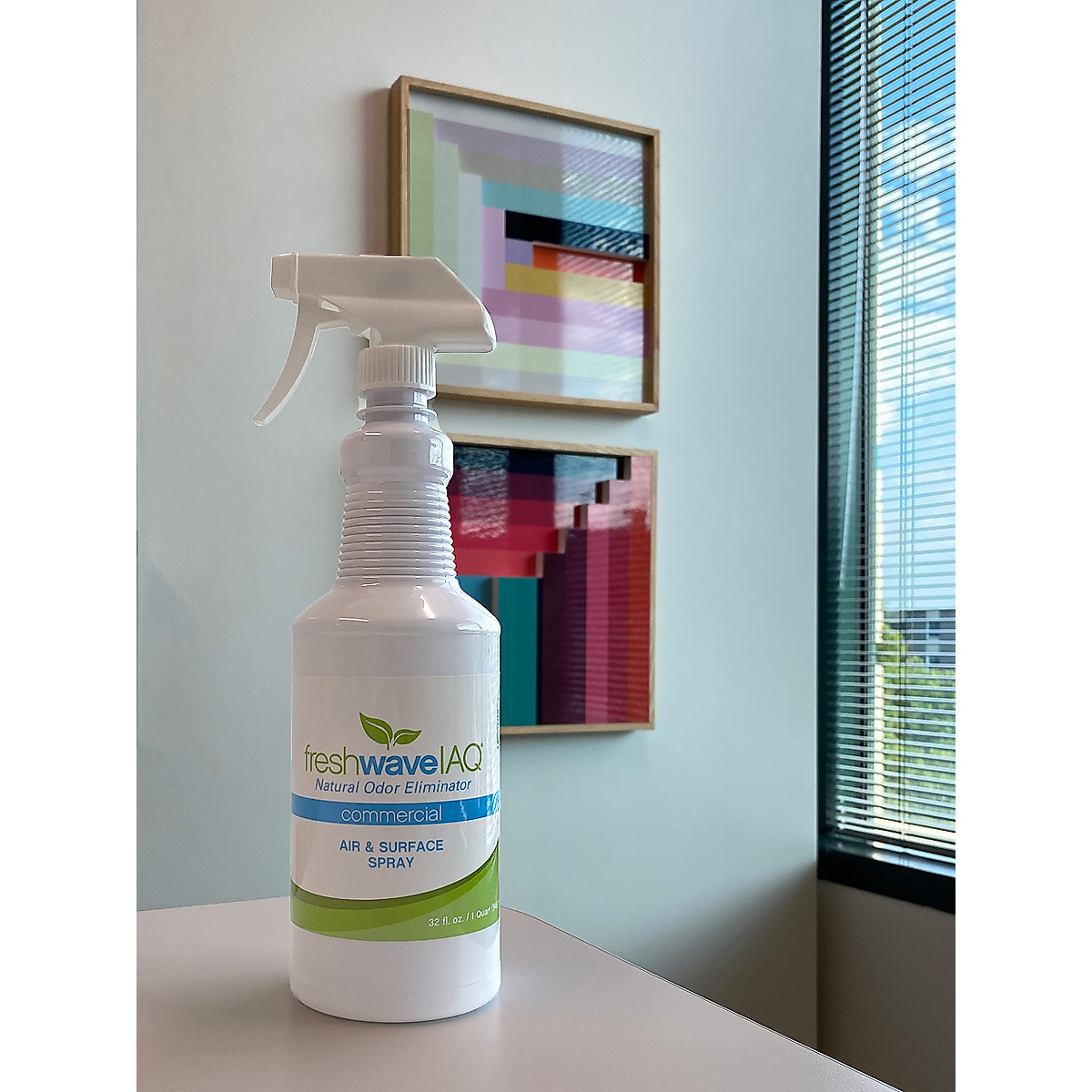 Fresh Wave IAQ Commercial Odor Eliminating Air & Surface Spray with Trigger, 32 Fl. Oz. | Safer Odor Relief | Natural Plant-Based Odor Eliminator | Odor Absorber for Home or Commercial Areas
