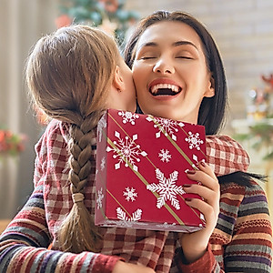 Toptime Christmas Wrapping Paper, 8 Sheets Gift Wrapping Paper with Snowflake, Christmas Tree, Snowman, Gingerbread Man, Folded Flat Holiday Gift Wrap for New Year, Art Craft (27.6x19.7in)