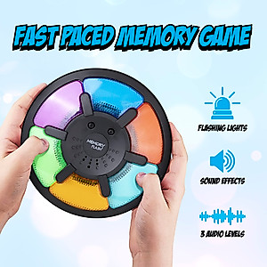 Point Games Handheld Memory Game, Kids Electronic Games, Sequence Fun for Kids with Lights & Sounds, Brain Challenge for Boys & Girls Ages 8+