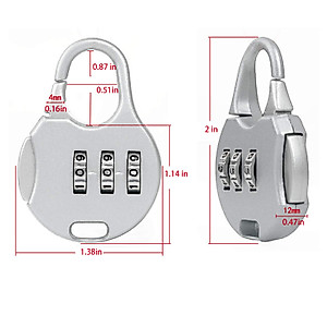 3-Digit Travel Combination Lock of Zinc Alloy,Small Safe Combination Padlock for Suitcase Luggage Briefcases Computer Bag Schoolbags Backpacks Locker Drawer Toolkit Cabinets, Color Locks,5 Pack