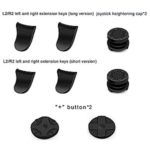 Onyehn 8 in1 Anti-Slip Replacement Part Kit for PS5 Dualsense Game Controller,with 2 Thumb Grip Baps 4 L2 R2 Trigger Extenders 2 D-Pad Buttons Caps for Playstation 5 Controller