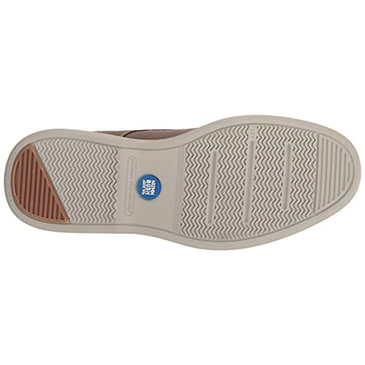 Nunn Bush Men's Otto Plain Toe Knit Oxford Lace Up with Lightweight Sole, Taupe, 12 Wide