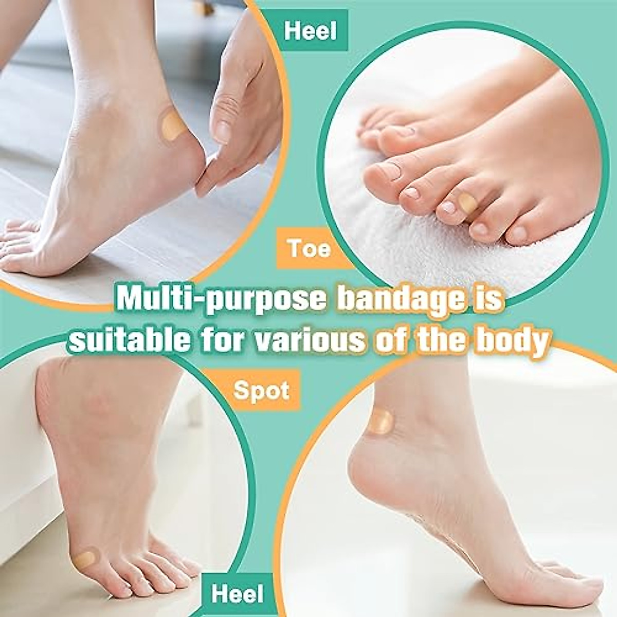 Blister Bandages, Blister Pads Gel Blister Cushions, Blisters Pads, Hydrocolloid Seal Adhesive Bandages for Fingers, Toes, Heel Blister Prevention, Waterproof, Ultra-Thin 16Pcs