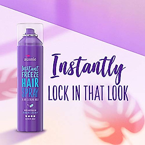 Aussie Instant Freeze With Jojoba Oil & Sea Kelp Hairspray, 7.0 Oz, 7 Fl Oz